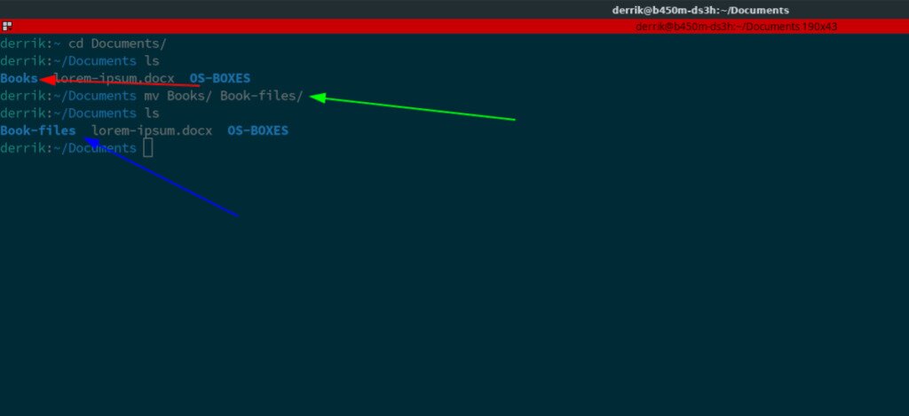 How to rename directory in Linux