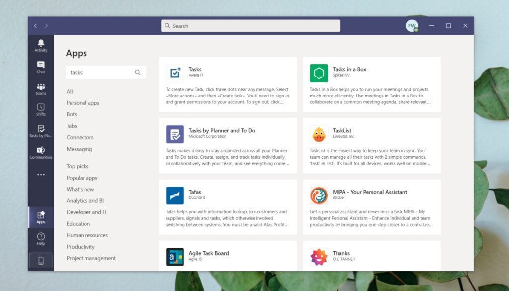 How to use Tasks in Microsoft Teams
