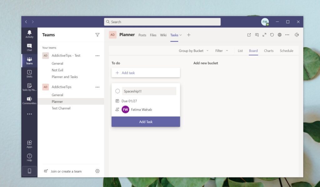 How to use Tasks in Microsoft Teams