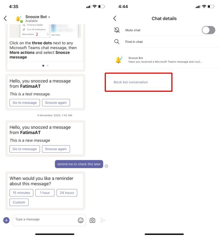 How to block someone on Microsoft Teams