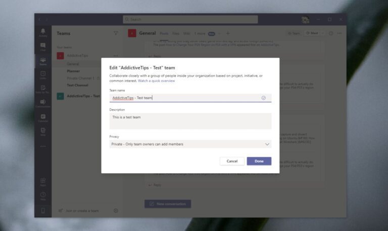 How to change name on Microsoft Teams