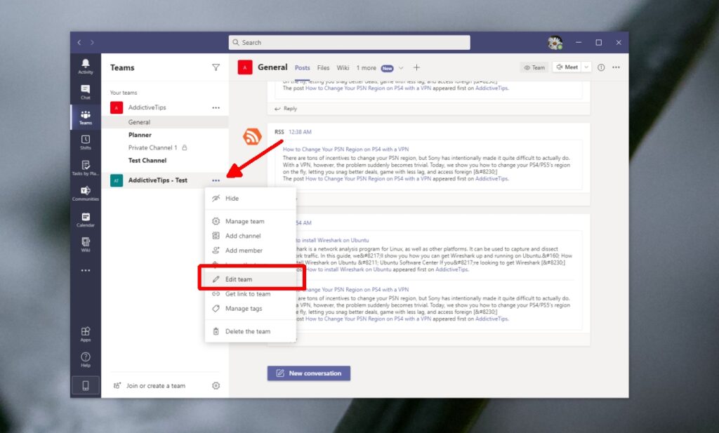 How to change name on Microsoft Teams