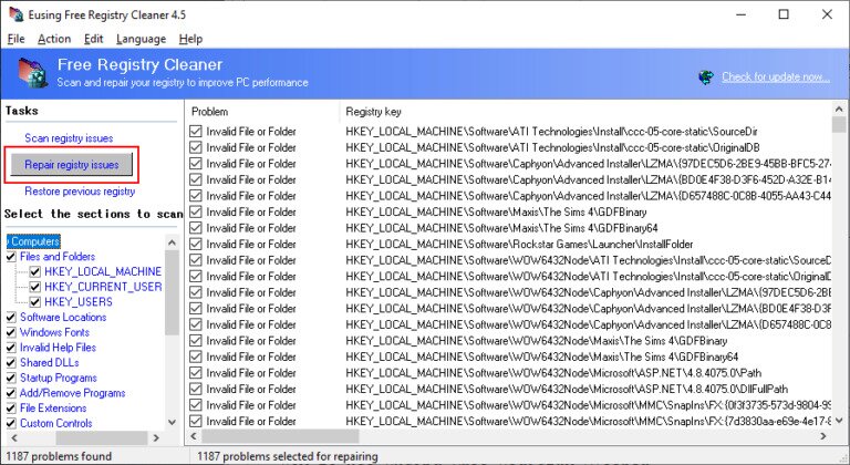 Eusing Free Registry Cleaner: Download + How to Use