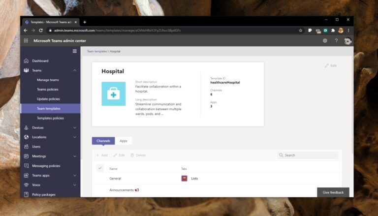 How to use a Microsoft Teams template