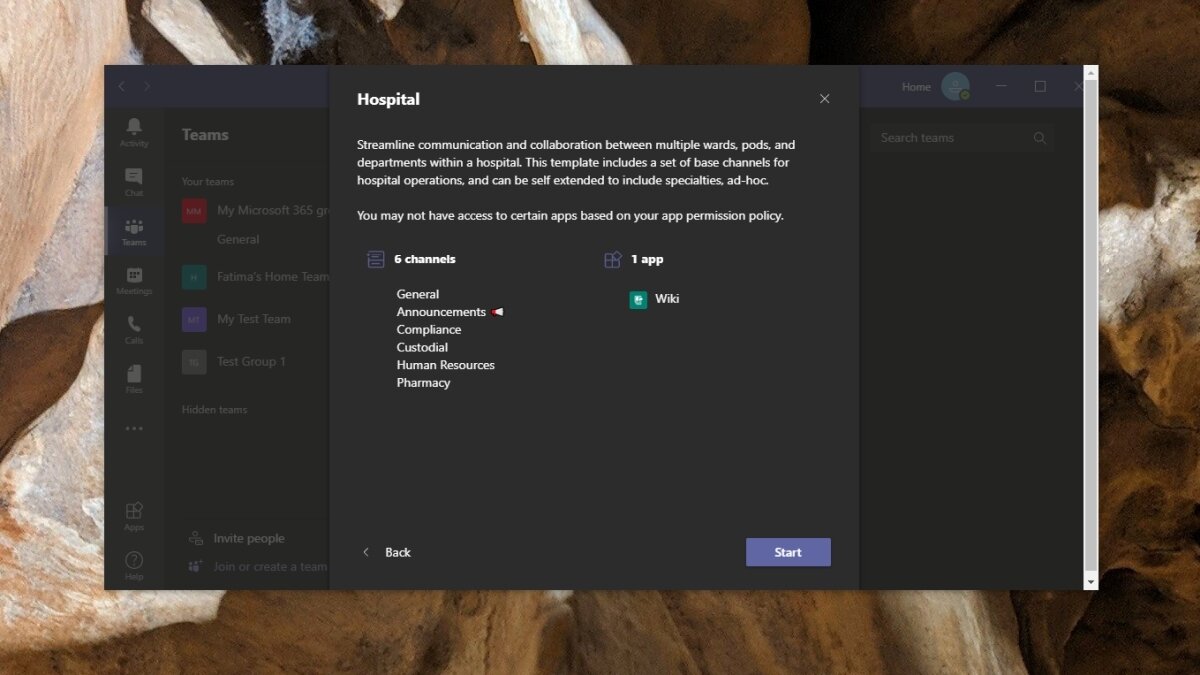 How to use a Microsoft Teams template