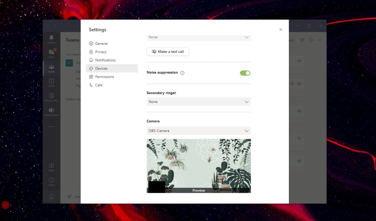 How to enable Microsoft Teams green screen