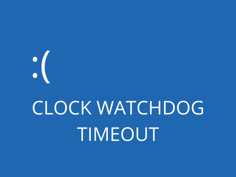 (Fixed) CLOCK WATCHDOG TIMEOUT Error on Windows 10