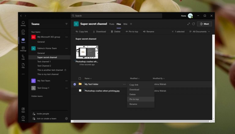 How to share and manage Microsoft Teams files in a channel