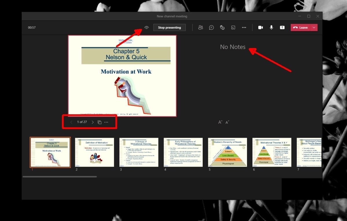 How to use Microsoft Teams presentation mode