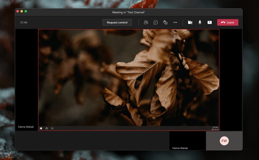 Microsoft Teams: Give control and request control during a meeting