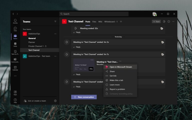 How to autogenerate a Microsoft Teams transcription for a meeting