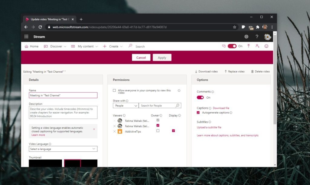 How to autogenerate a Microsoft Teams transcription for a meeting