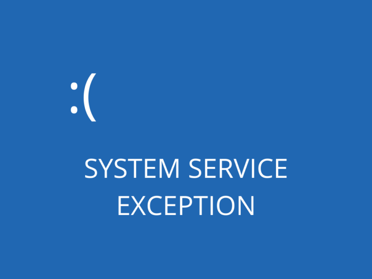 System Service Exception (BSOD Error) on Windows 10 - FIXED