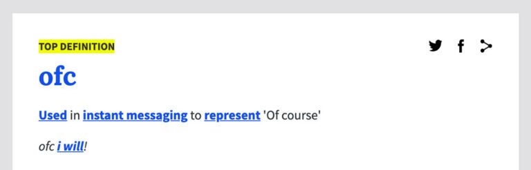 What Does OFC Mean and When Should It Be Used?