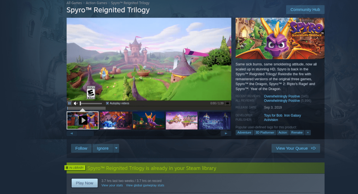 How to play Spyro Reignited Trilogy on Linux