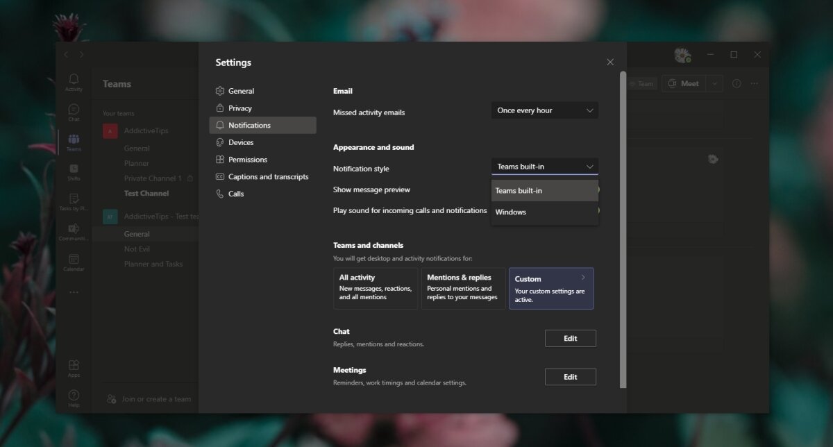 How to turn off Microsoft Teams notifications