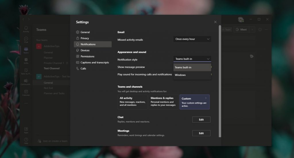 How to turn off Microsoft Teams notifications