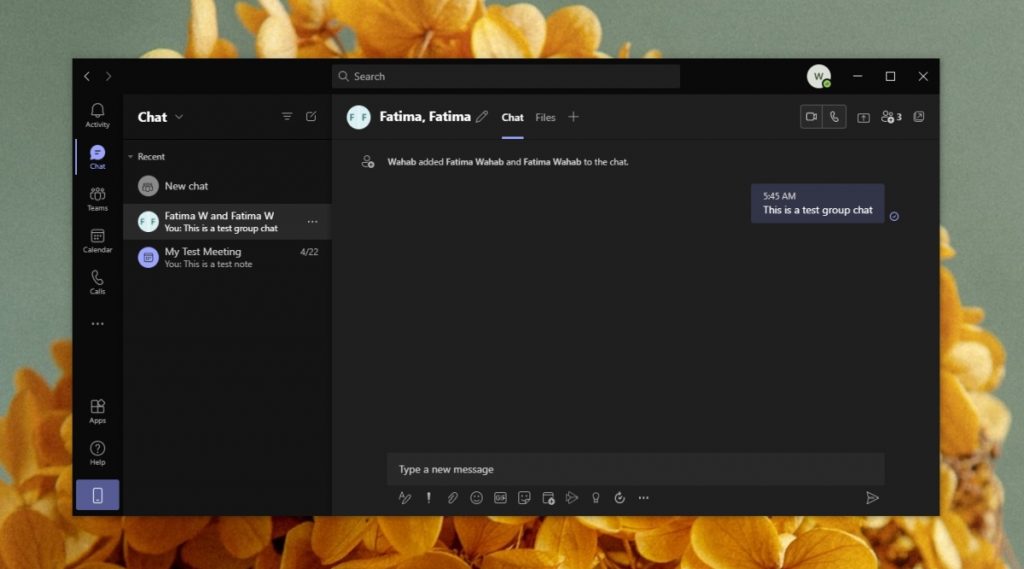 How to create a Microsoft Teams group chat