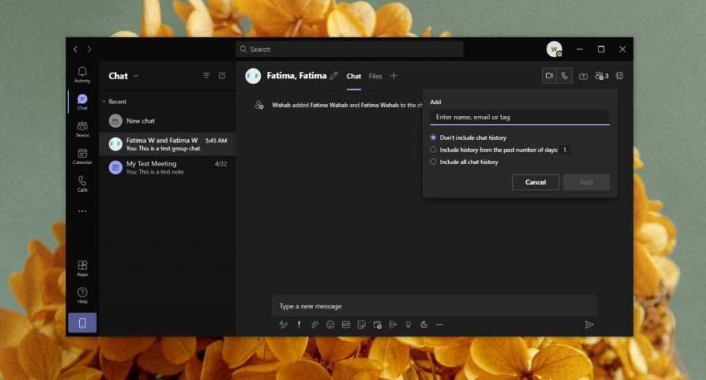 How to create a Microsoft Teams group chat