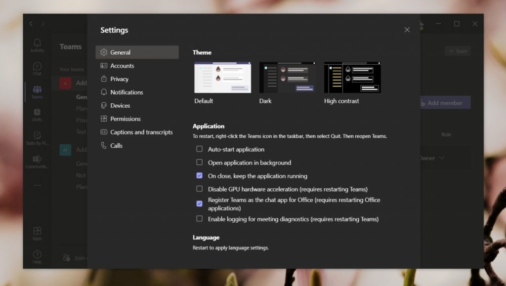 How to access and change Microsoft Teams settings