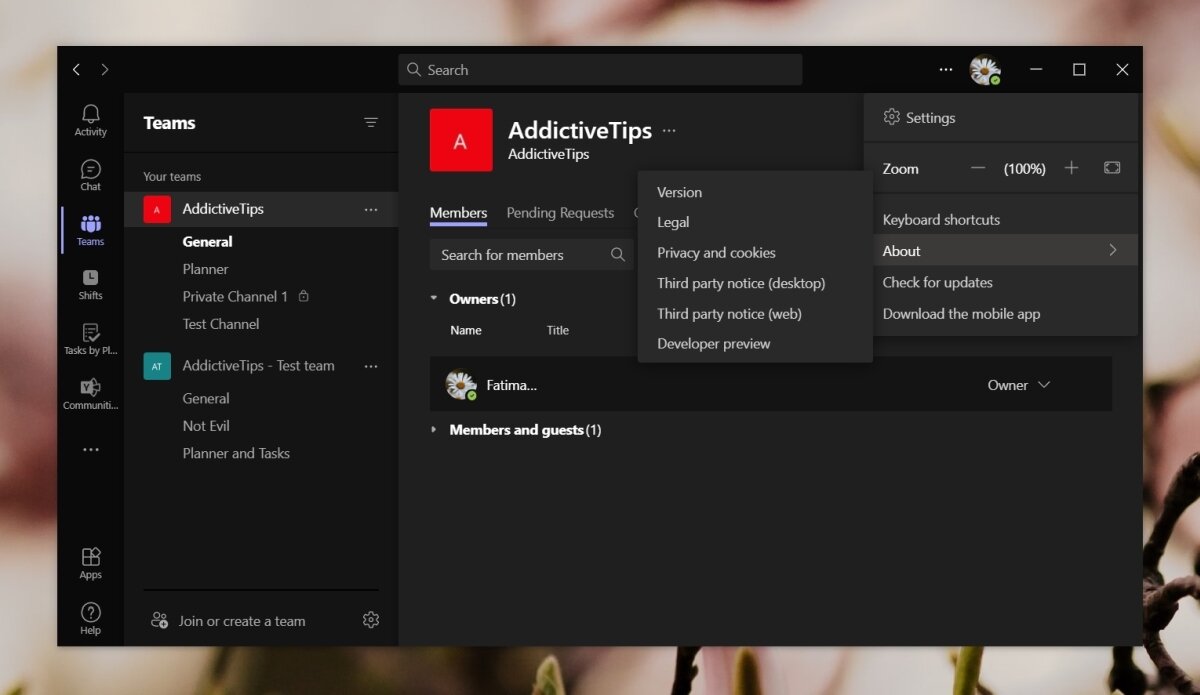 How to access and change Microsoft Teams settings