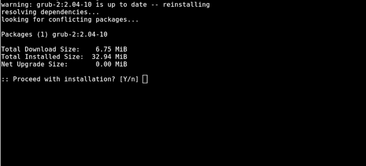 How To Re Install Grub On Arch Linux