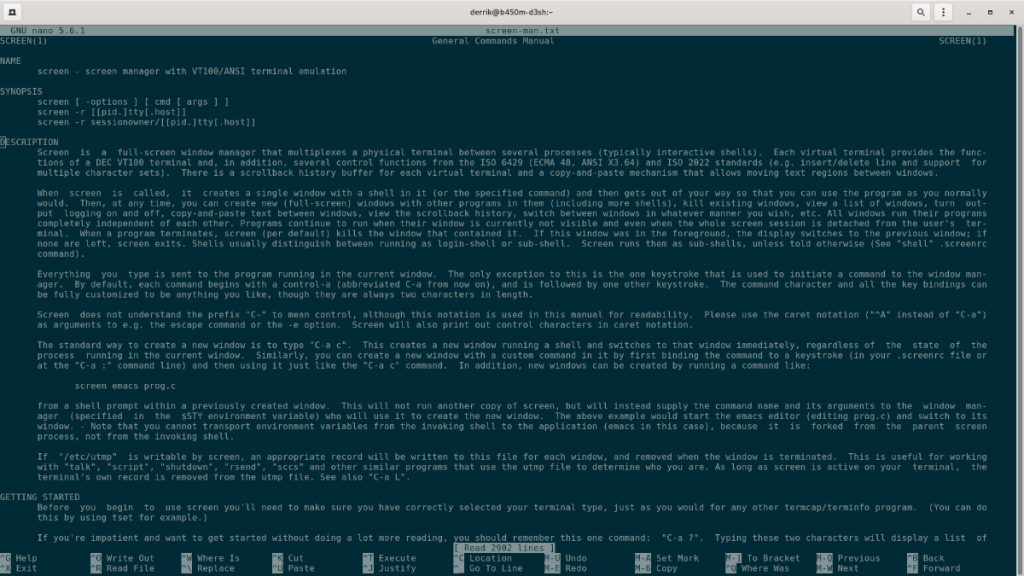 How to use the Nano text editor on Linux