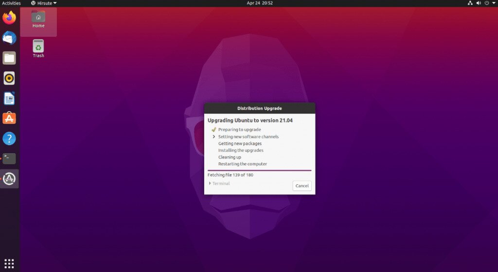 How to upgrade to Ubuntu 21.04