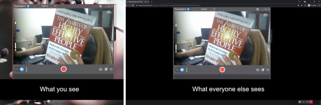 Microsoft Teams: flip camera horizontally