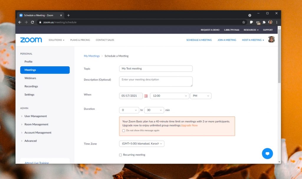 How to set up a Zoom meeting