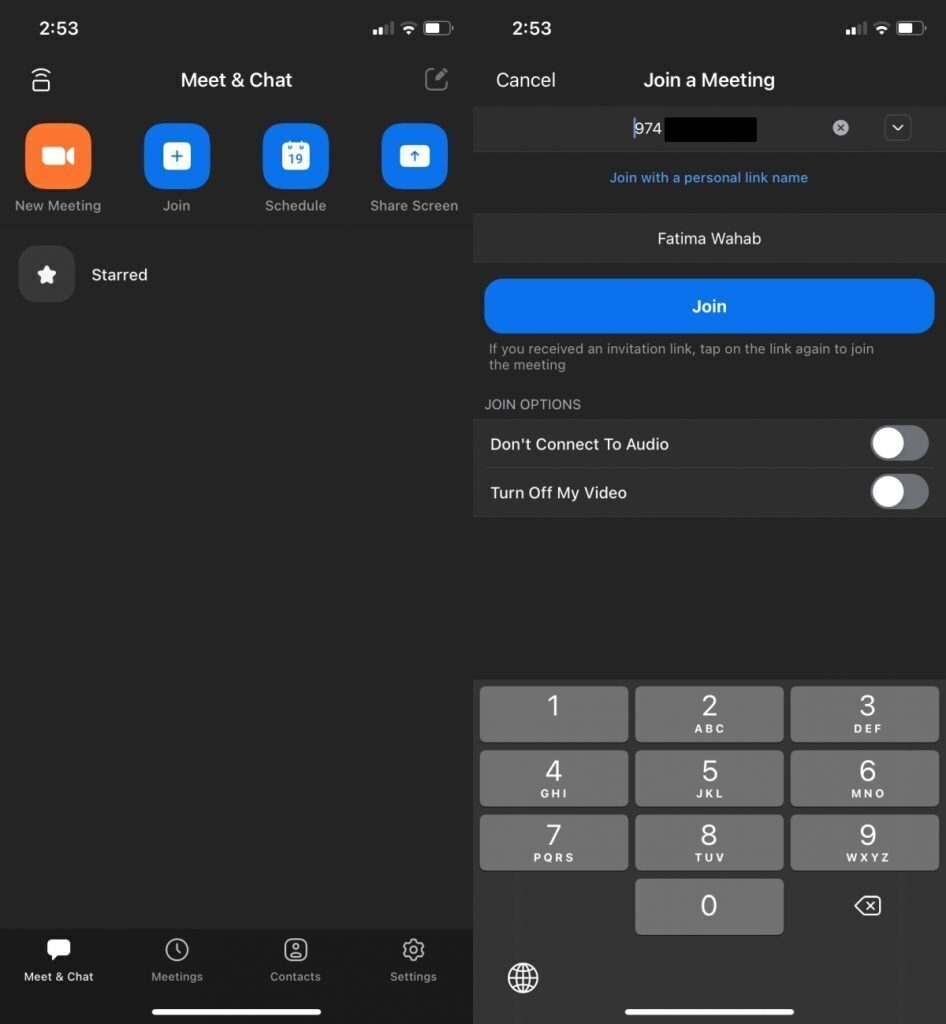 How to join a Zoom meeting: login with password