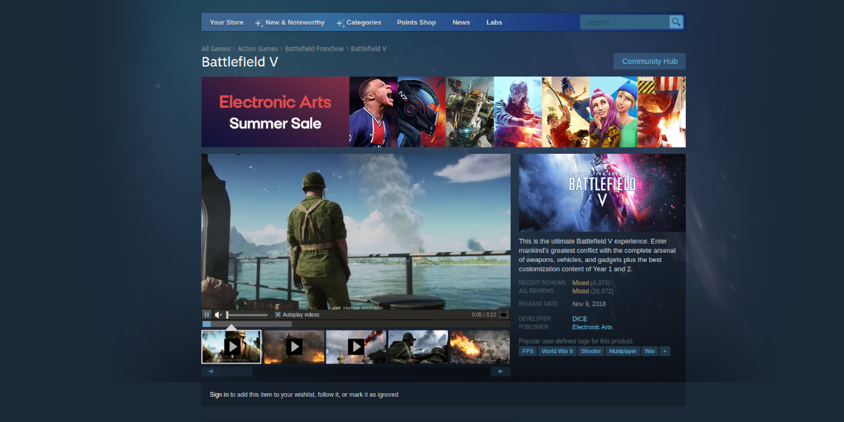 How to play Battlefield V on Linux