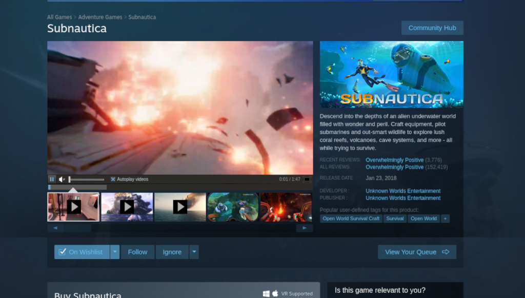 How to play Subnautica on Linux