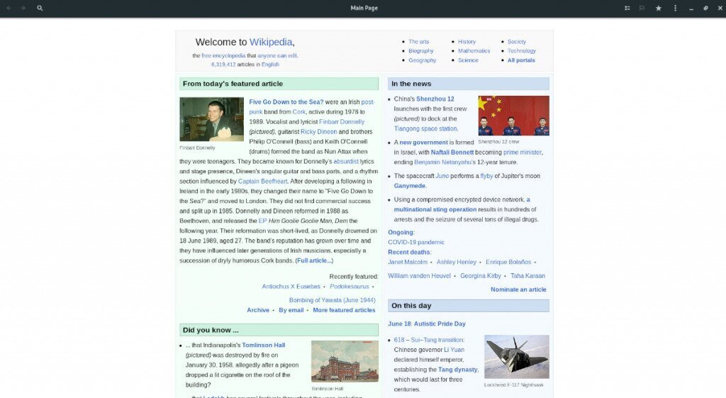 How to read Wikipedia from the Linux desktop