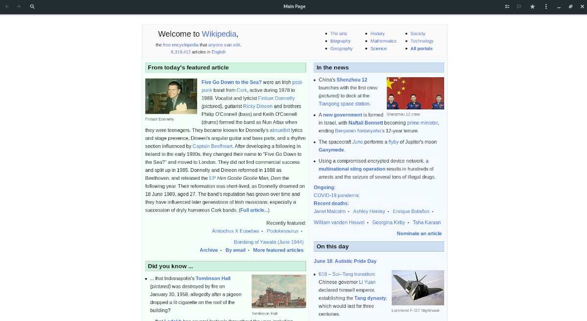 How to read Wikipedia from the Linux desktop