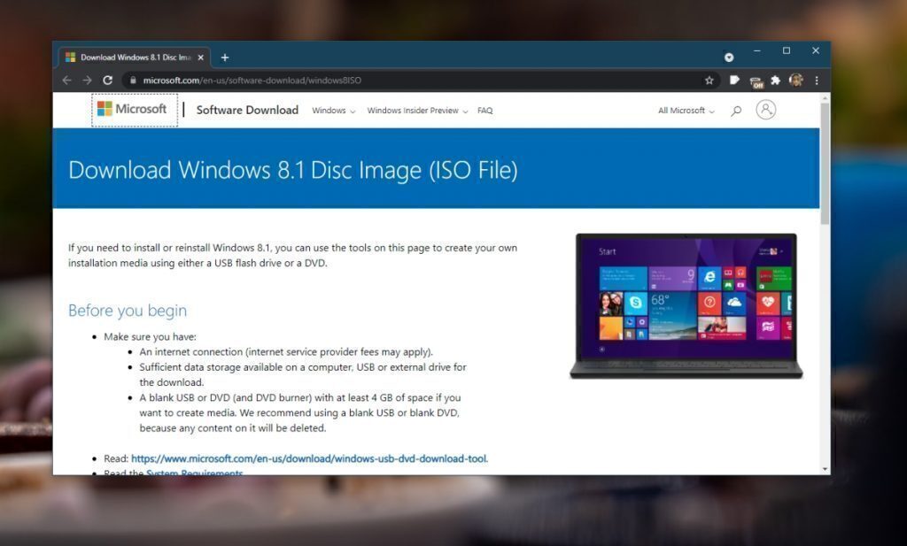 How to download Windows 8.1 ISO file