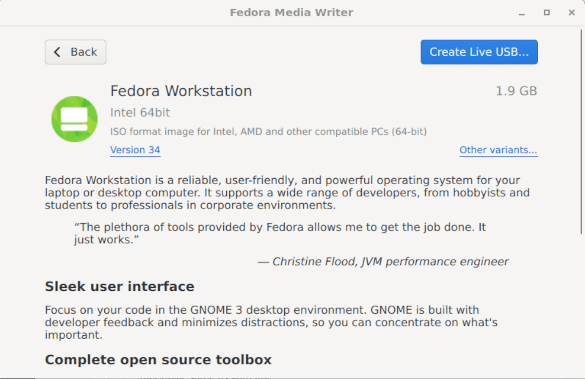 How to use Fedora Media Writer to create a Fedora install USB