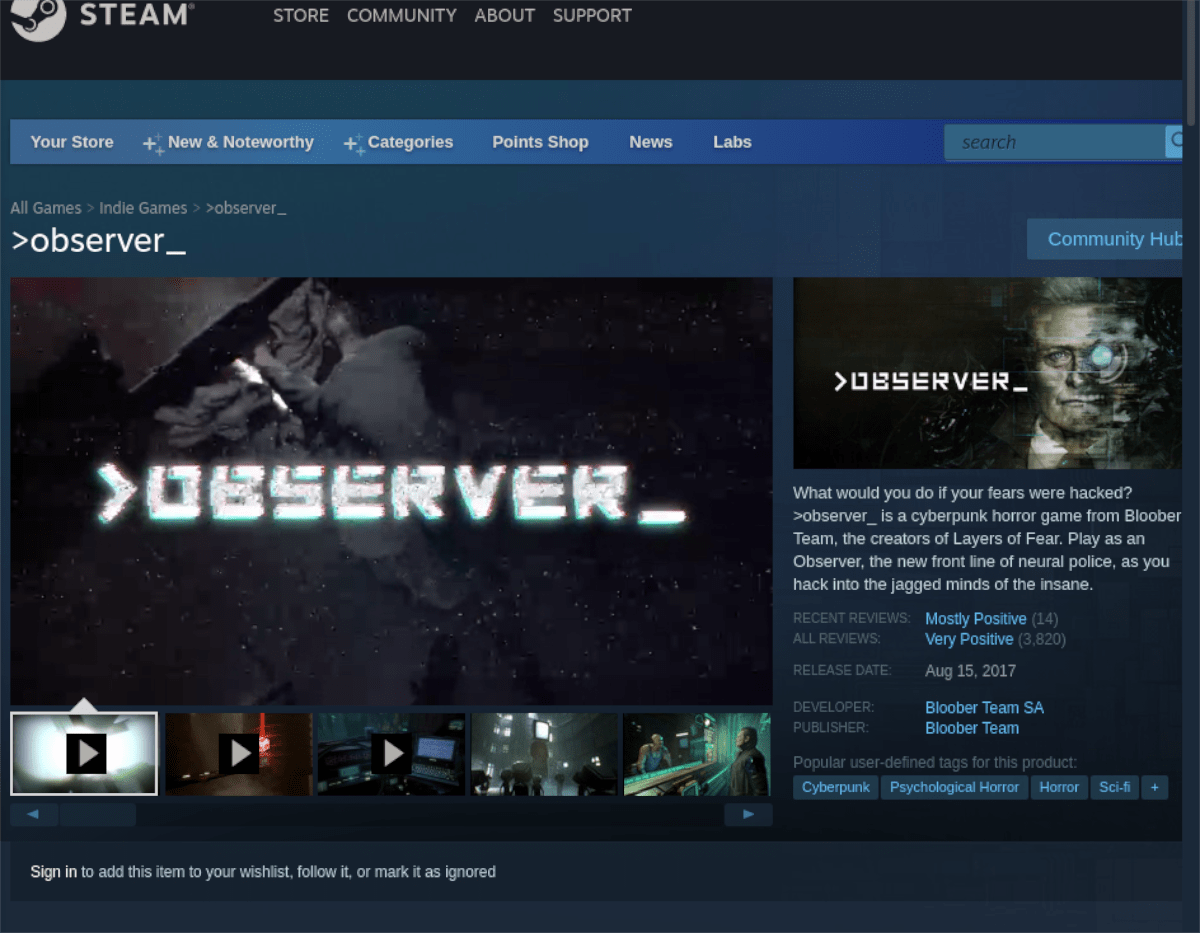How to play Observer on Linux