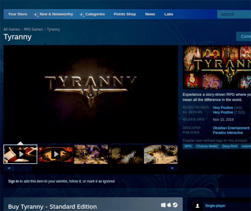 How to play Tyranny on Linux