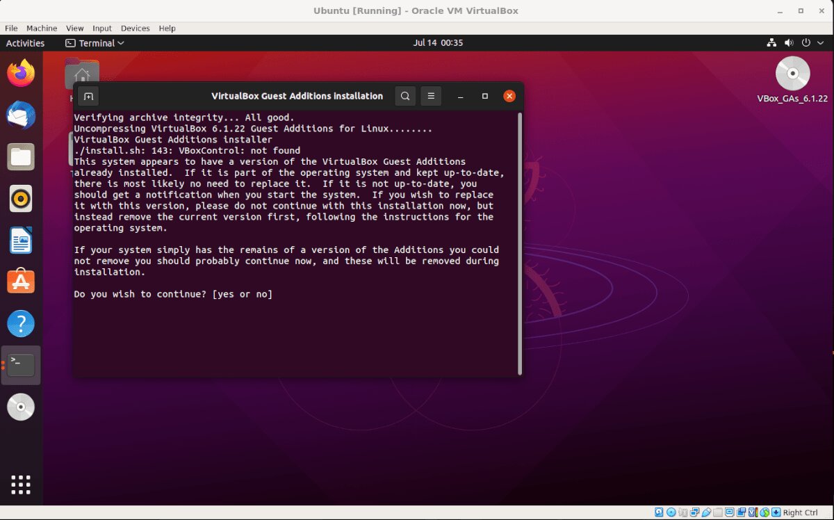 How to install VirtualBox Guest Additions for an Ubuntu Virtual Machine