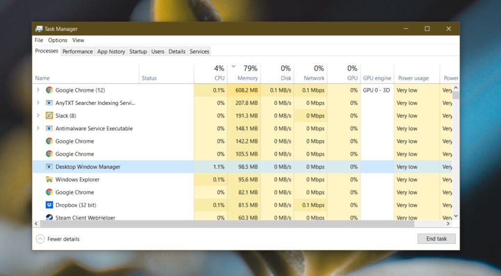 How to fix Desktop Window Manager high memory usage in Windows 10