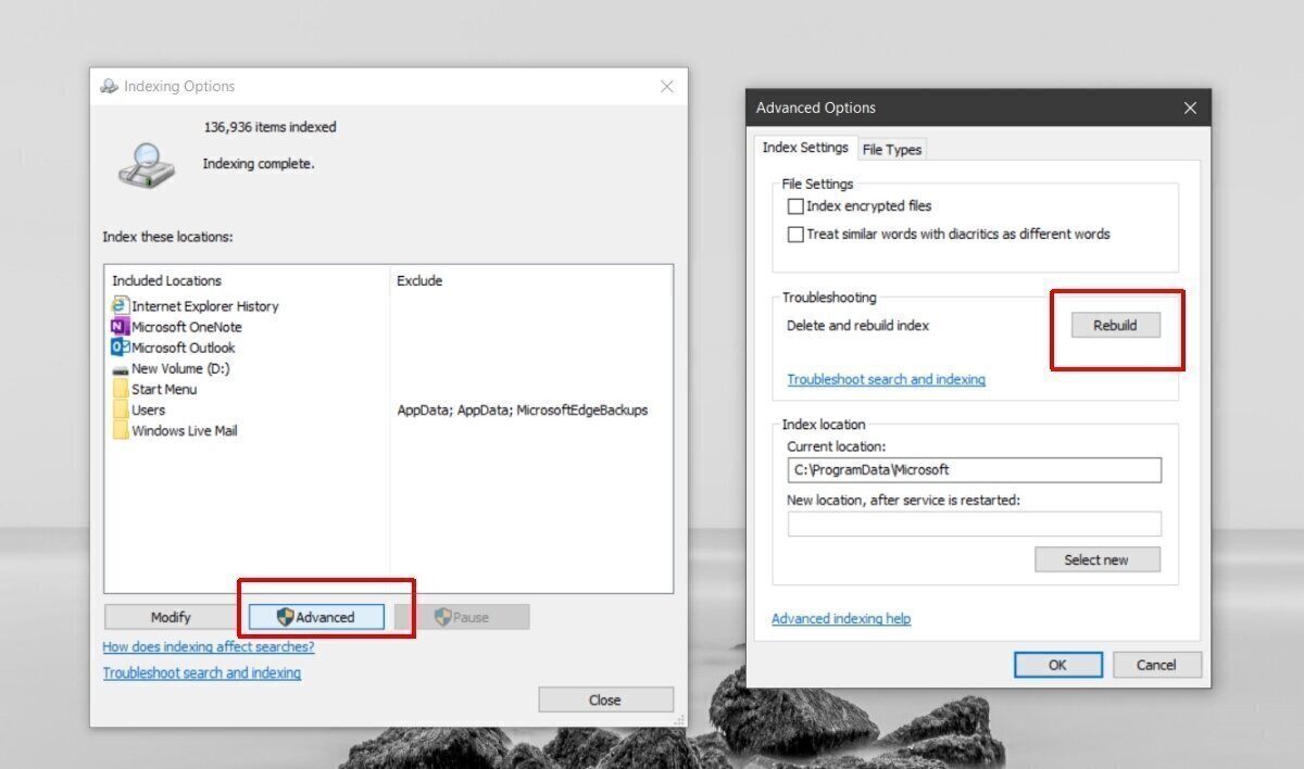 How to fix Outlook search not working on Windows 10
