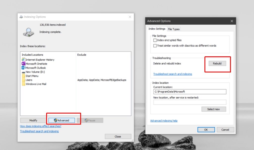 How to fix Outlook search not working on Windows 10