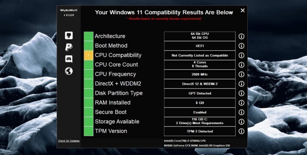 Why not Windows 11: Check why your PC isn't compatible