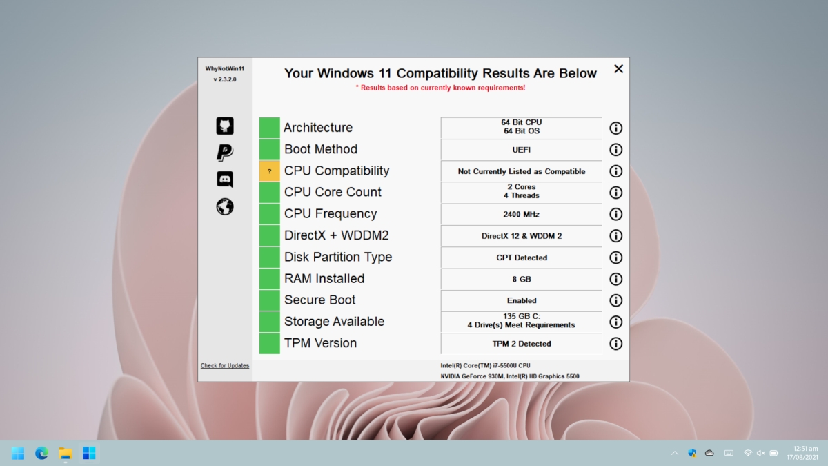 Why not Windows 11: Check why your PC isn't compatible