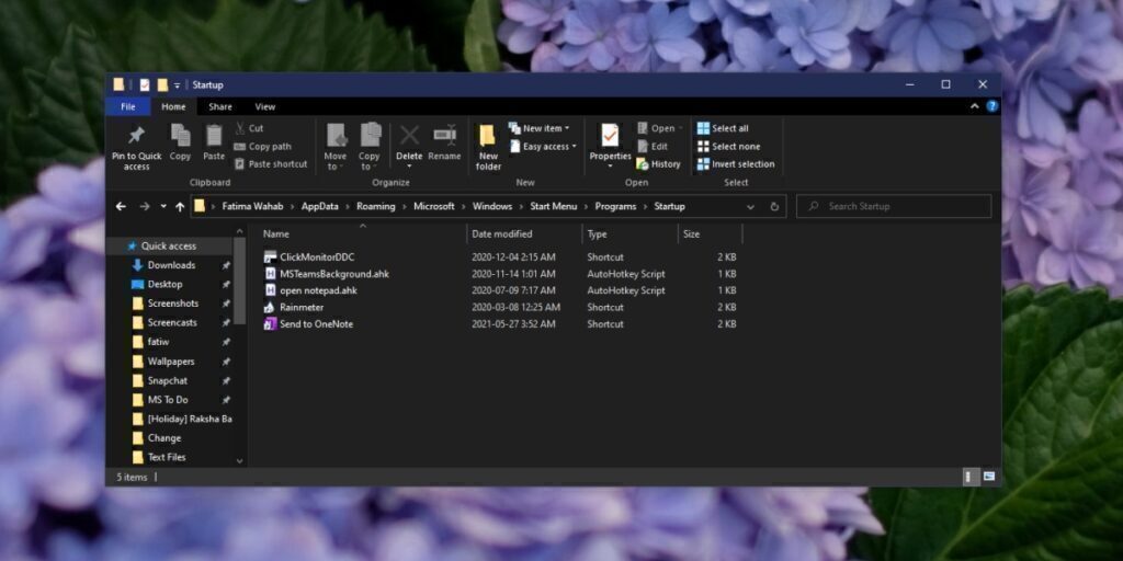 How to find the Windows 10 Startup Folder location