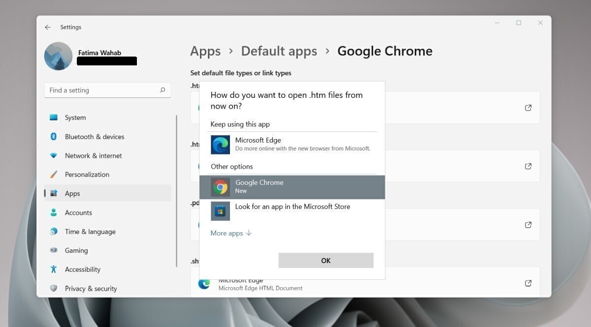 How to change the default browser on Windows 11