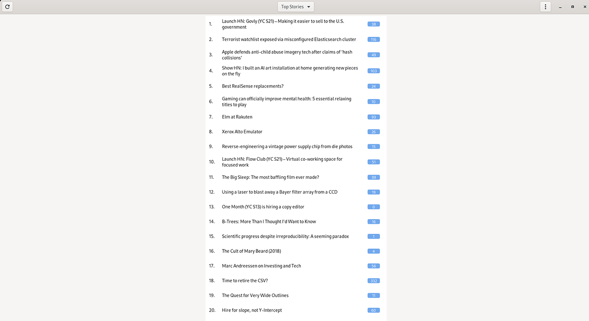 How to read Hacker News on the Linux desktop