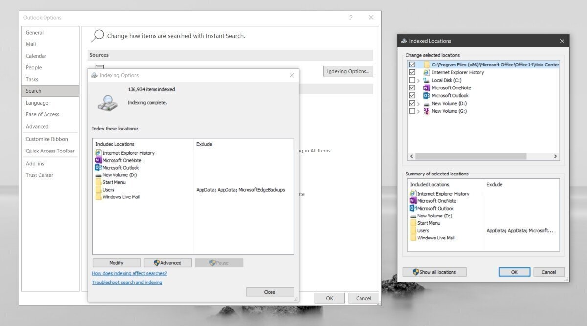How to fix Outlook search not working on Windows 10