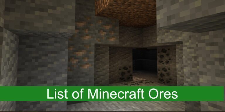 An exhaustive list of Minecraft Ores and where to find them